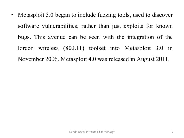 Meta sploit (cyber security) | PPT