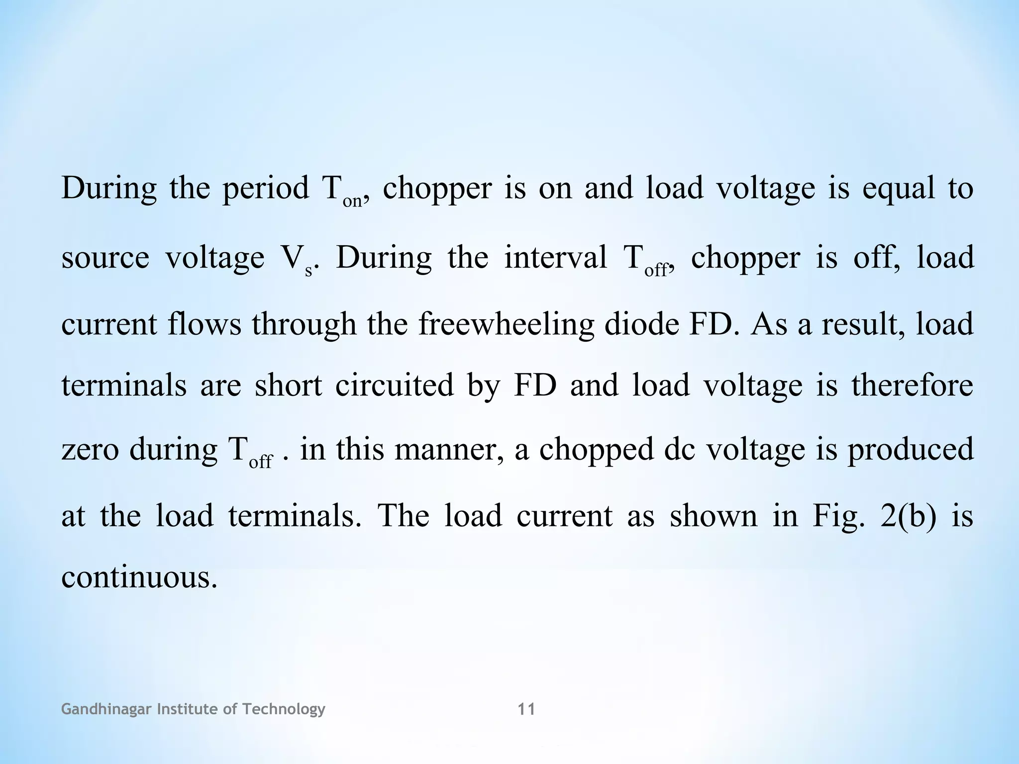 Basic Principle of dc chopper | PPT