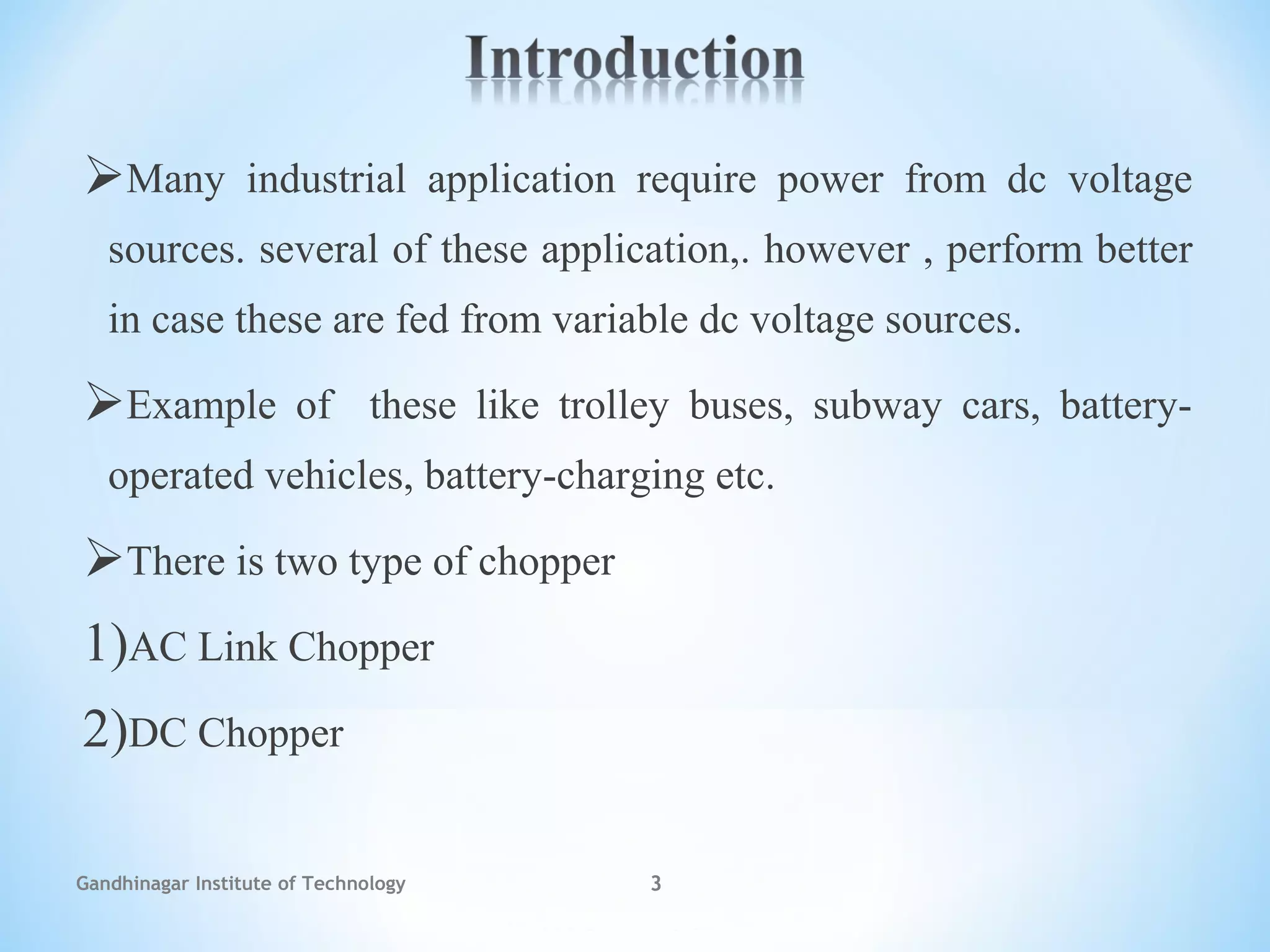 Basic Principle of dc chopper | PPT