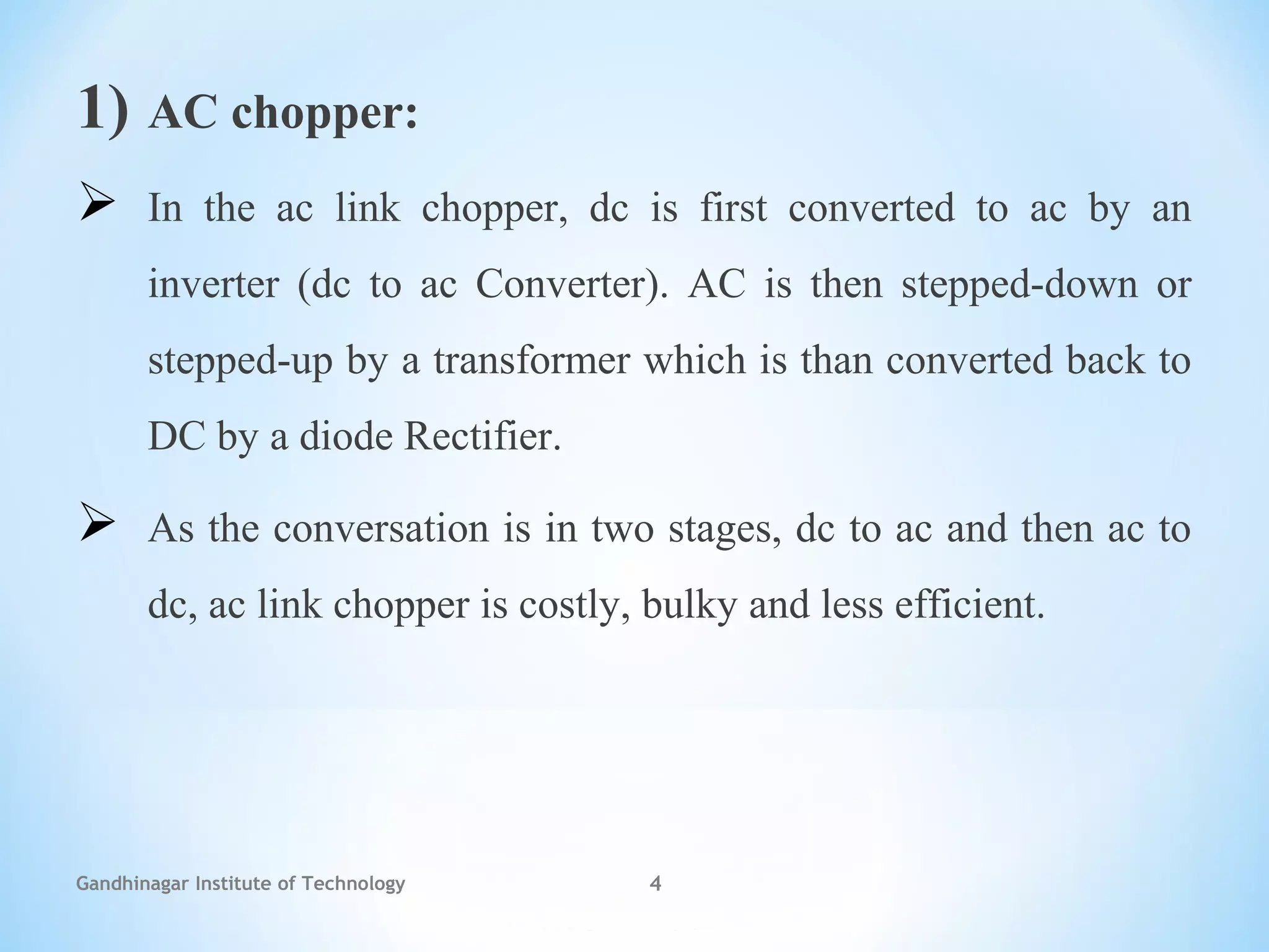 Basic Principle of dc chopper | PPT