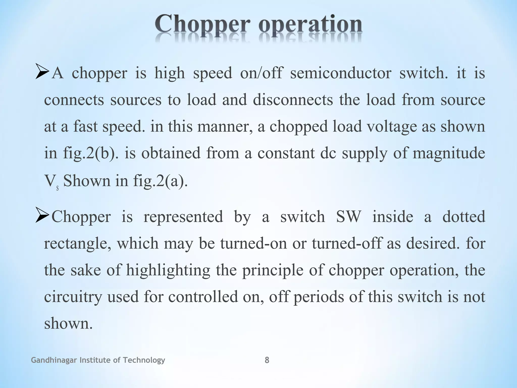 Basic Principle of dc chopper | PPT