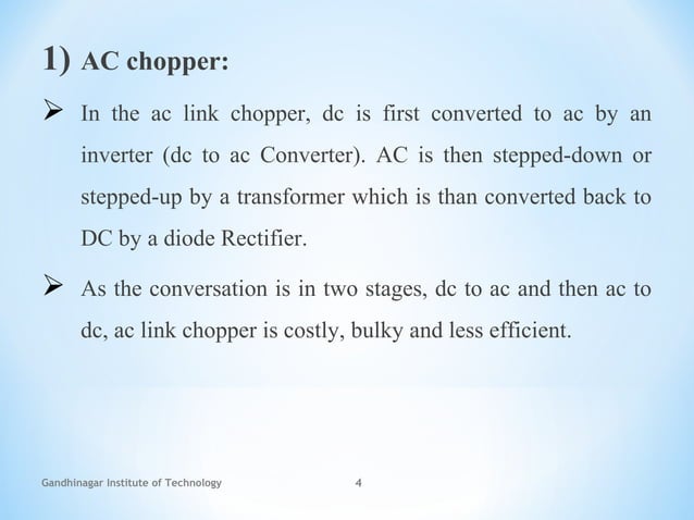 Basic Principle of dc chopper | PPT | Consumer Electronics | Technology ...