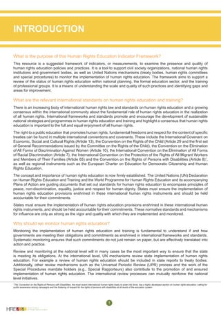 Human Rights Education Indicator Framework_FINAL | PDF