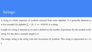 Thoery of Computaion and Chomsky's Classification | PPTX