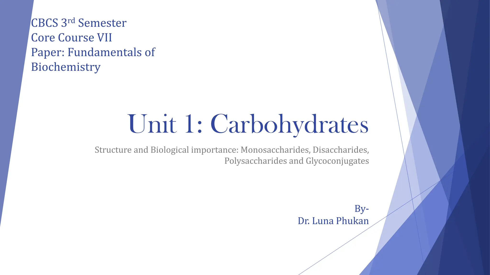 Carbohydrates composition and metabolism | PDF