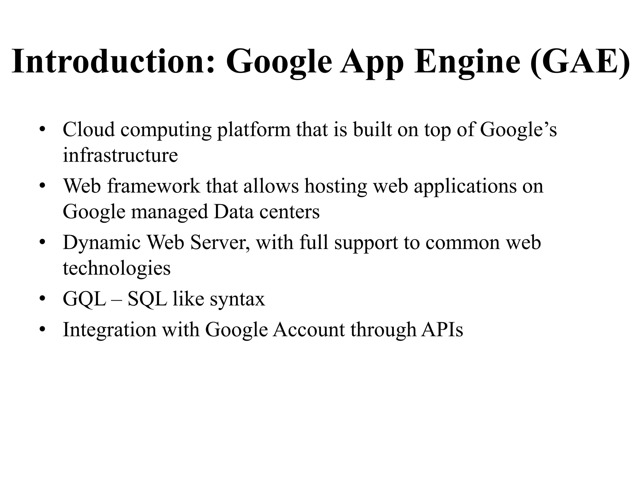 Google App Engine | PPTX