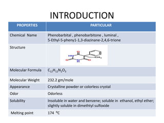 Manufacturing of Phenol Barbital | PPTX