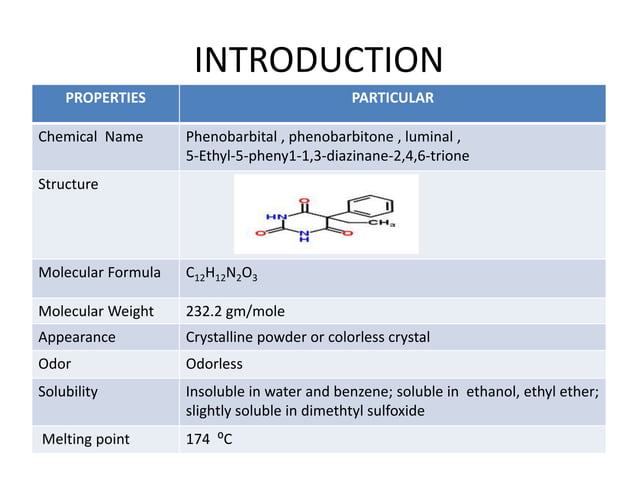 Manufacturing of Phenol Barbital | PPTX | Chemistry | Science