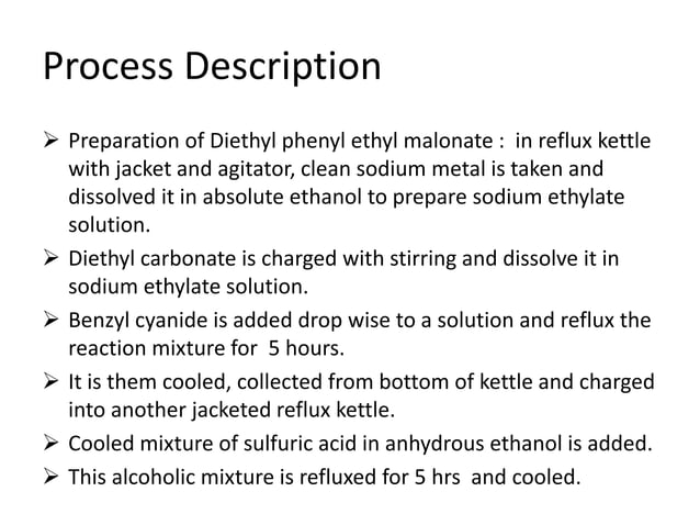 Manufacturing of Phenol Barbital | PPTX | Chemistry | Science