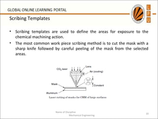 Chemical and Electrochemical machining | PPT