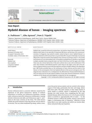Hydatid disease of bones - Imaging spectrum | PDF