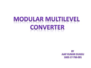 Modular Multilevel Inverter | PPTX