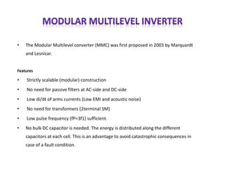 Modular Multilevel Inverter | PPTX