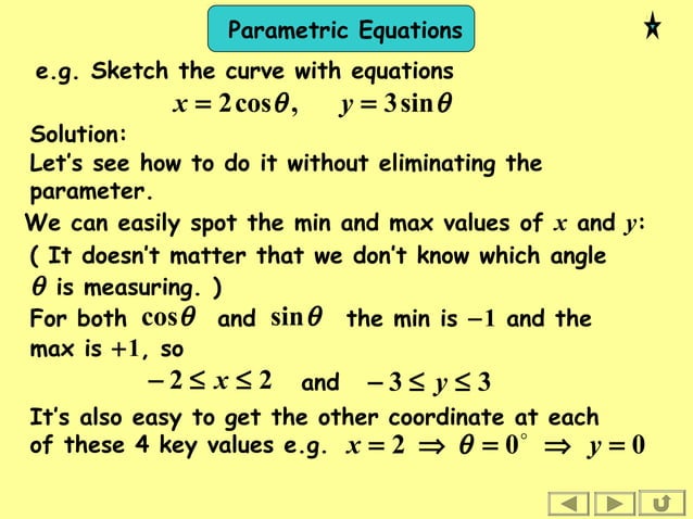 1602 parametric equations | PPT