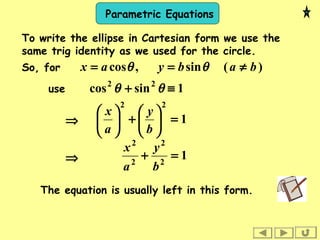 1602 parametric equations | PPT