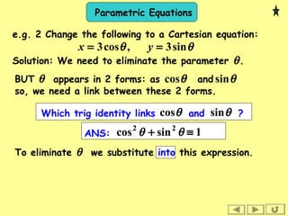 1602 parametric equations | PPT