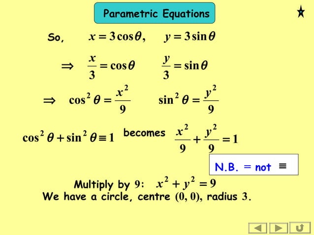 1602 parametric equations | PPT