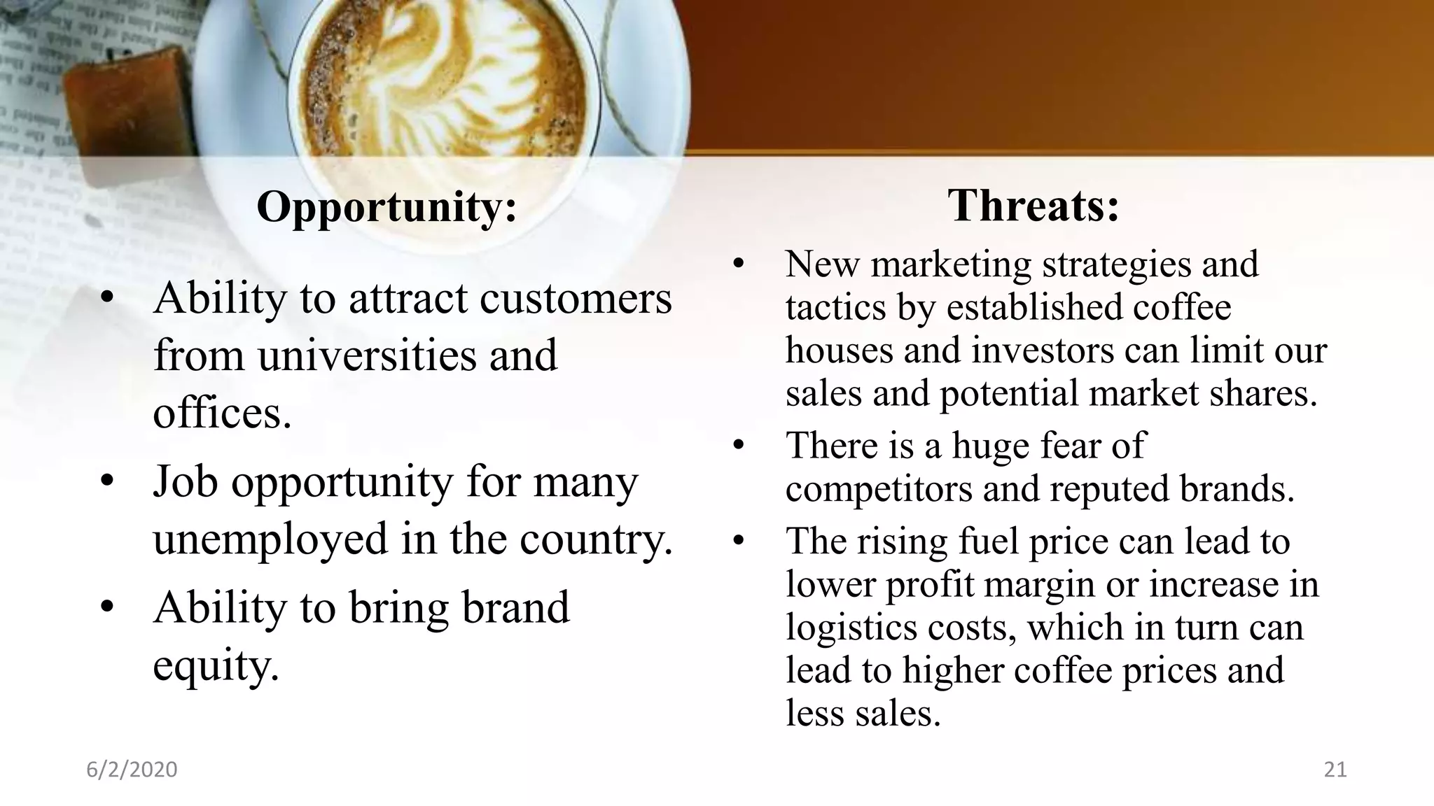 business plan of coffee house ppt | PPTX