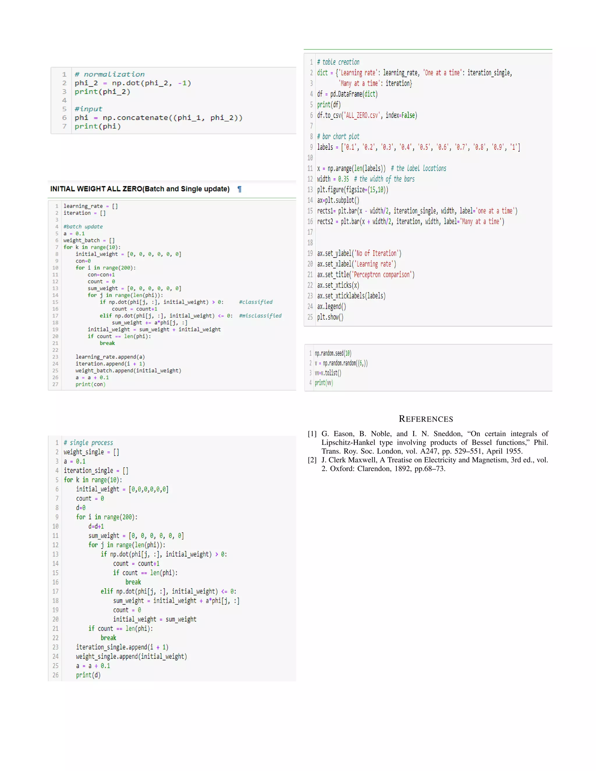 Implementing the Perceptron Algorithm for Finding the weights of a Linear Discriminant Function ...
