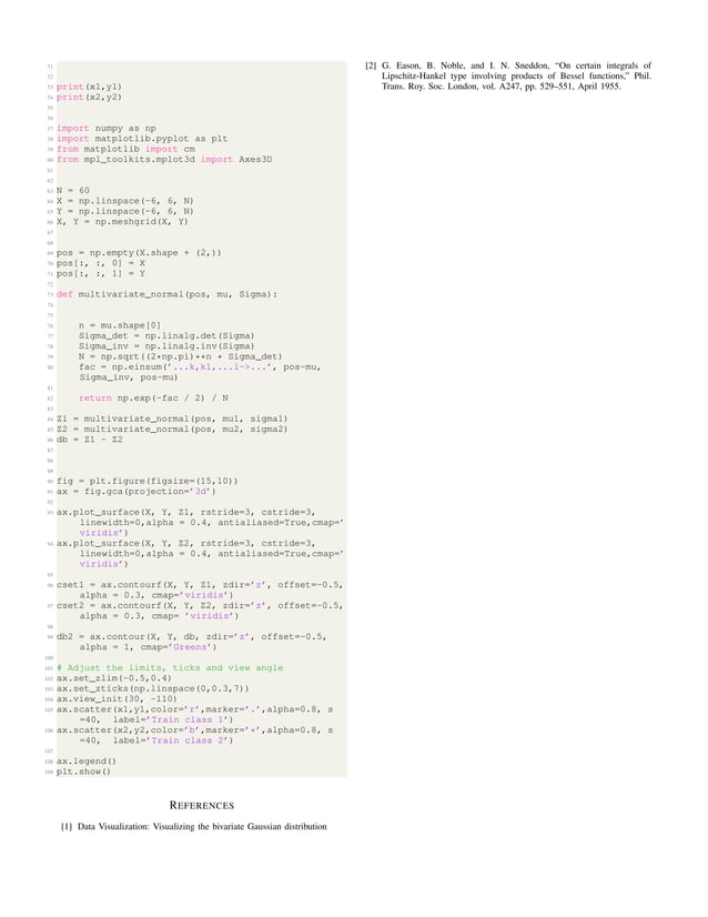 Implementing Minimum Error Rate Classifier | PDF