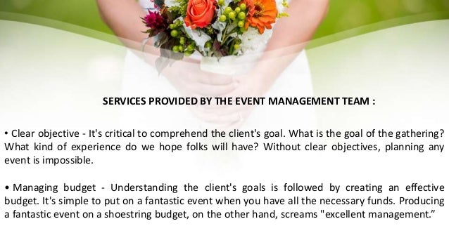 Weddings and Event Management | PPTX