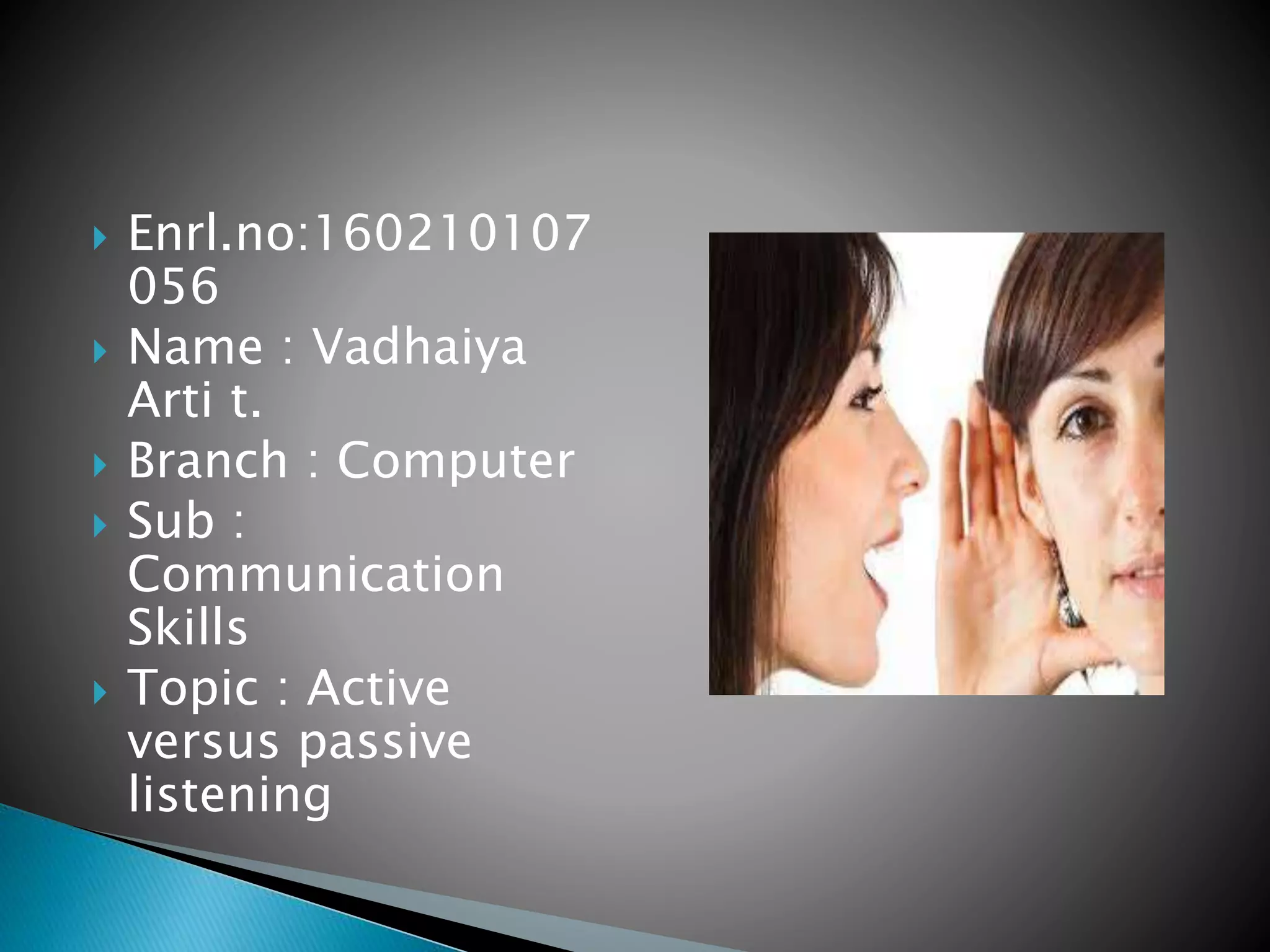 Active vs. Passive listening | PPTX