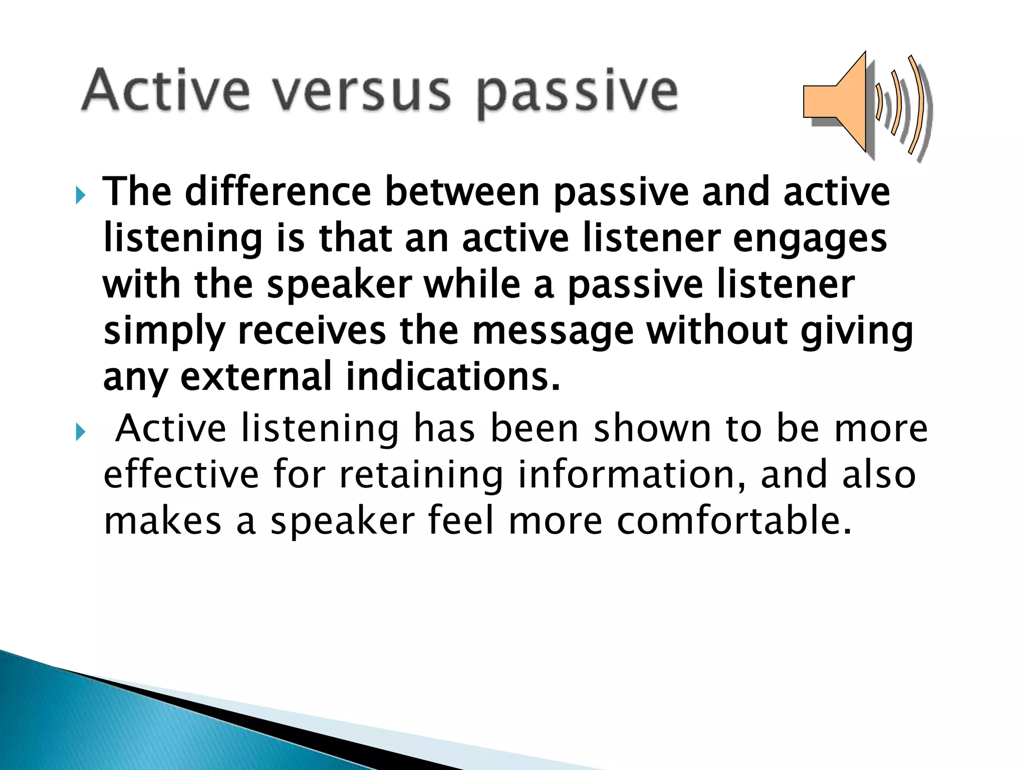 Active vs. Passive listening | PPTX