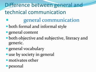General And Technical Communication | PPTX