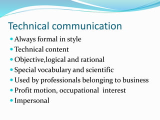 General And Technical Communication | PPTX