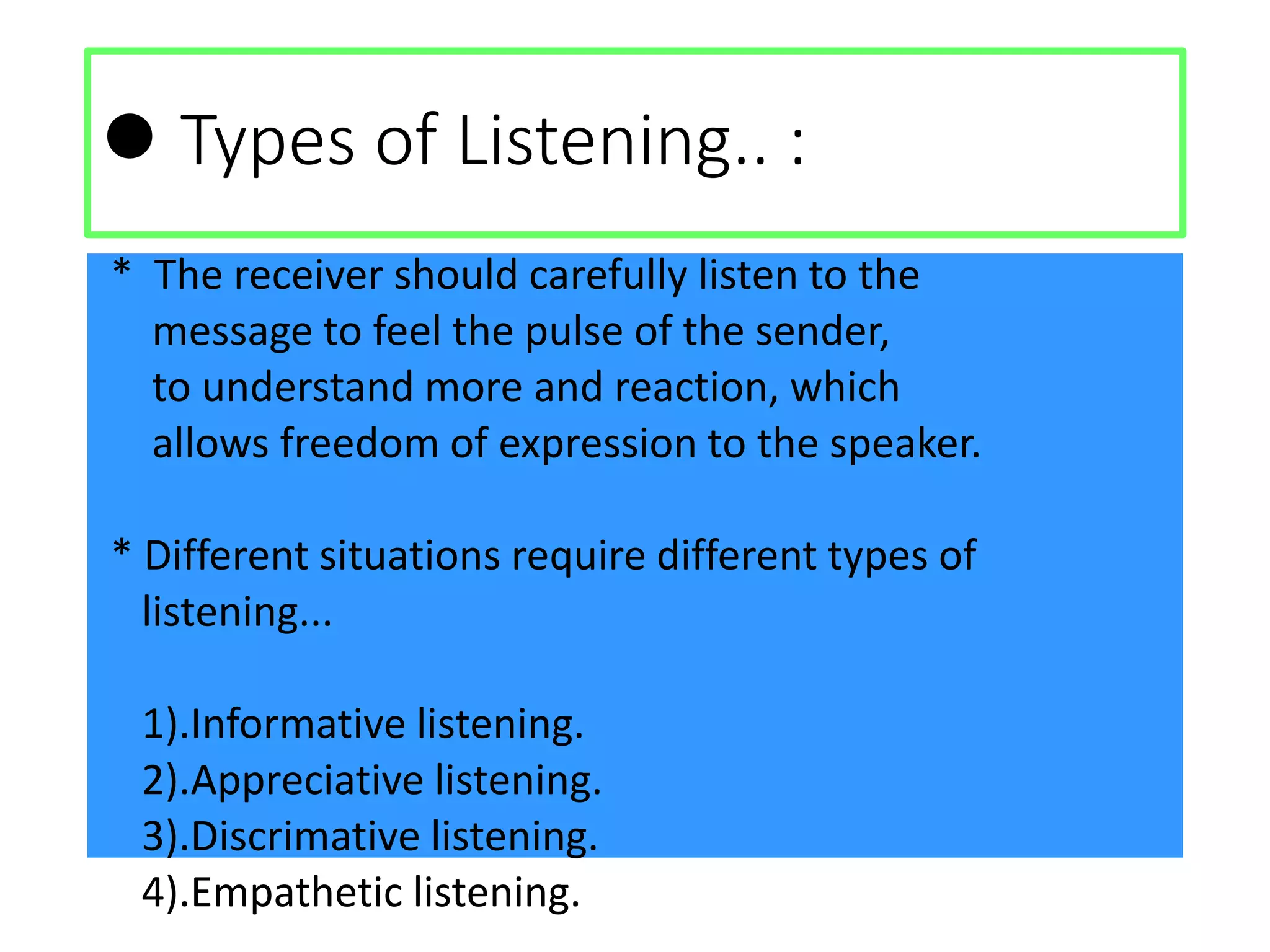 Listing Skill and Types of Listning | PPTX