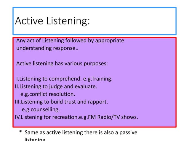 Listing Skill and Types of Listning | PPT