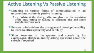 ACTIVE VS PASSIVE LISTENING | PPTX