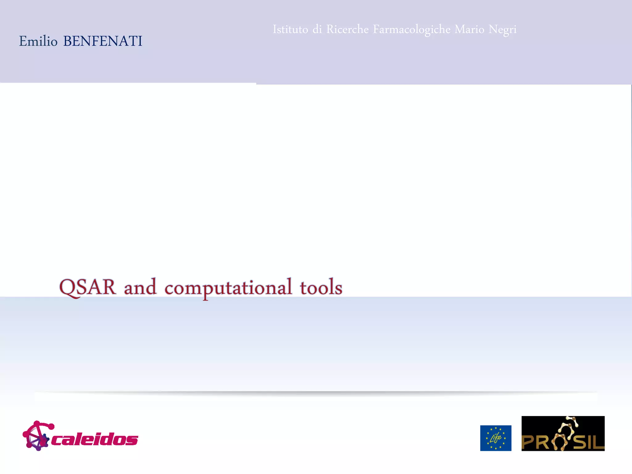 QSAR and computational tools | PPT