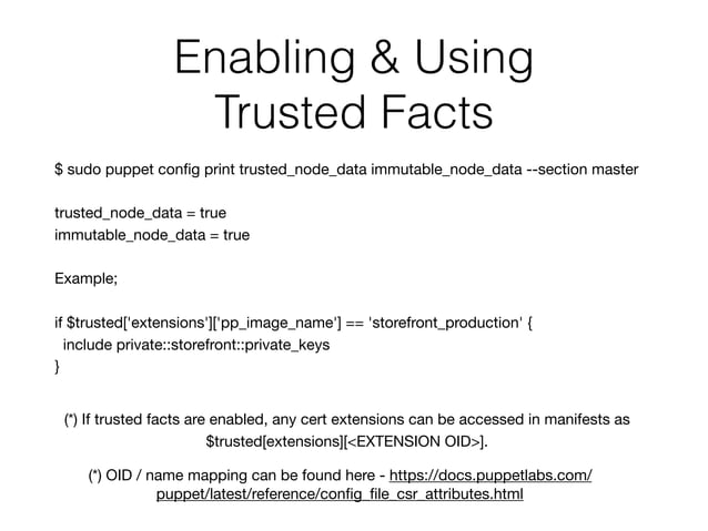 Puppet Roles & Profiles Using Trusted Facts. | PPT
