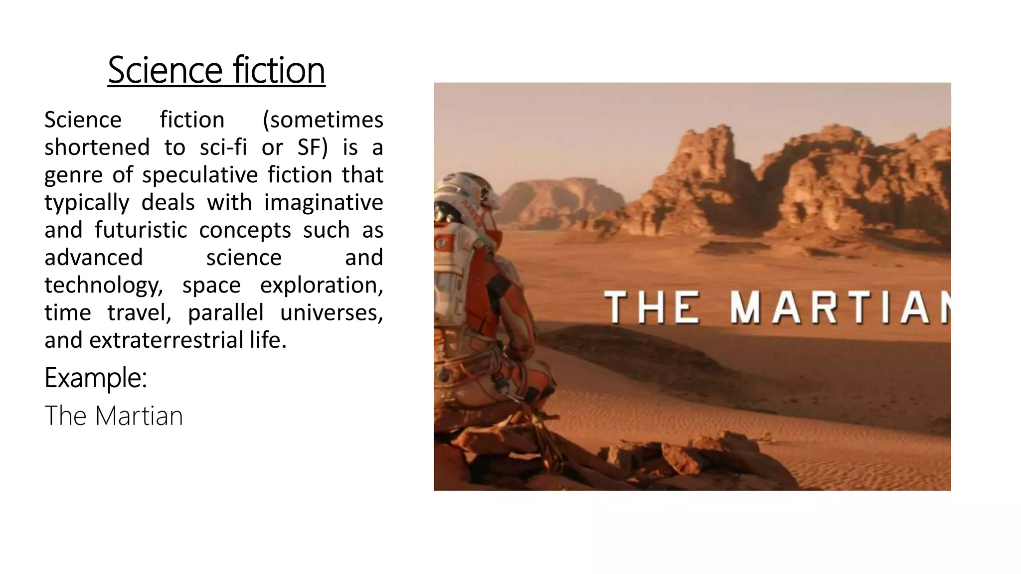 Types of fiction | PPTX
