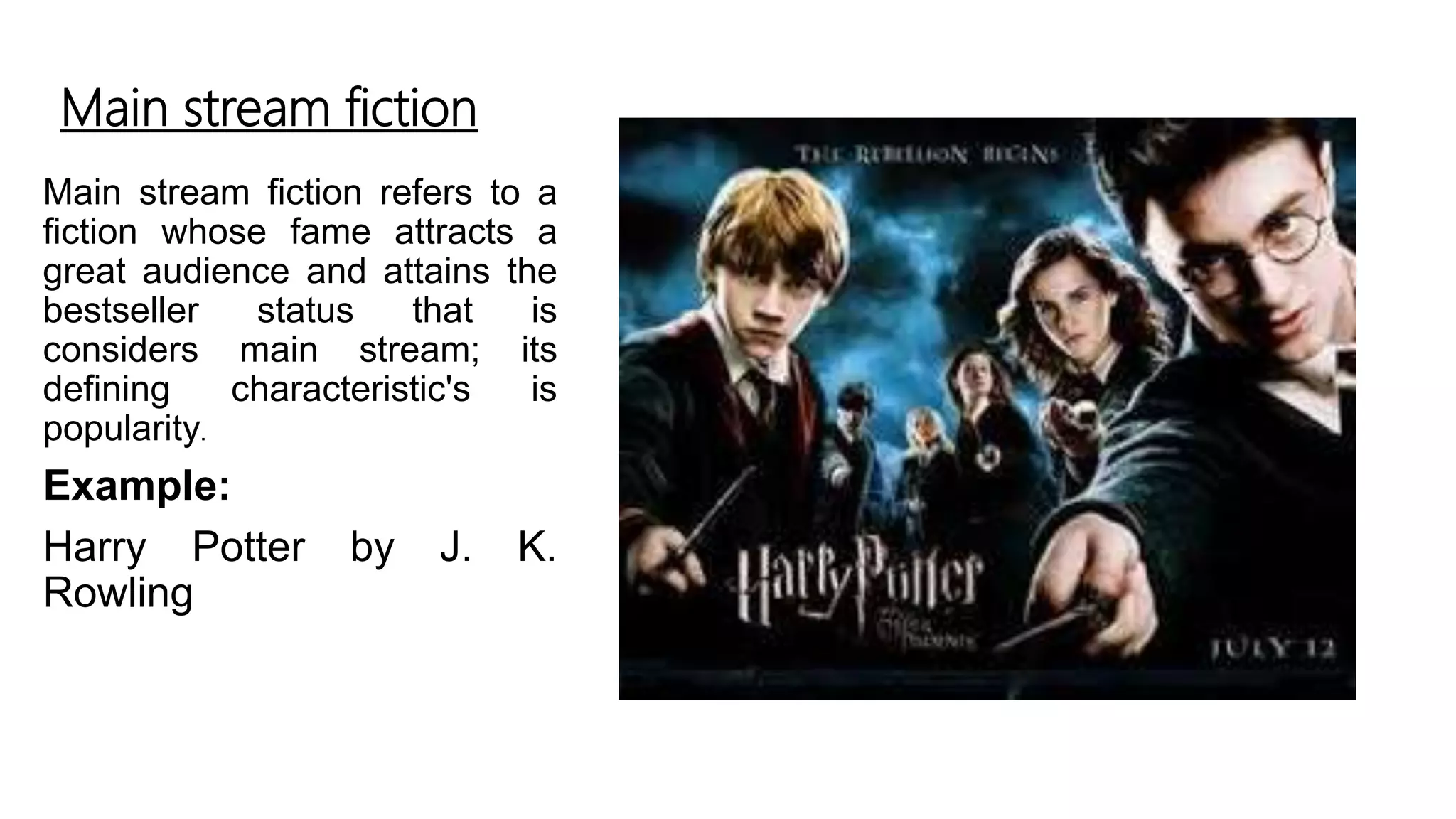 Types of fiction | PPTX