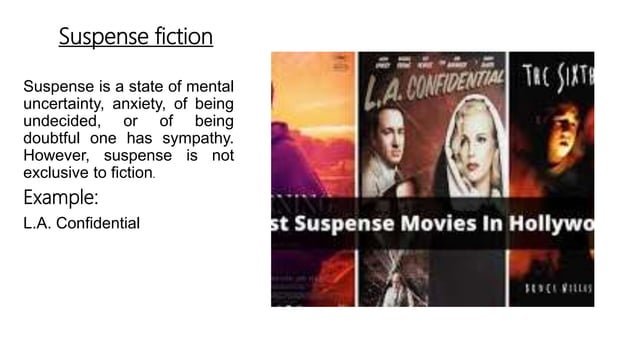 Types of fiction | PPTX | Genres