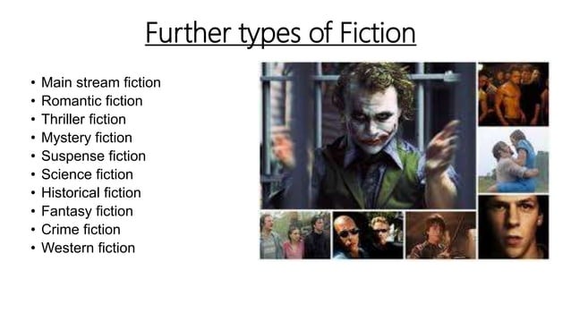 Types of fiction | PPTX | Genres
