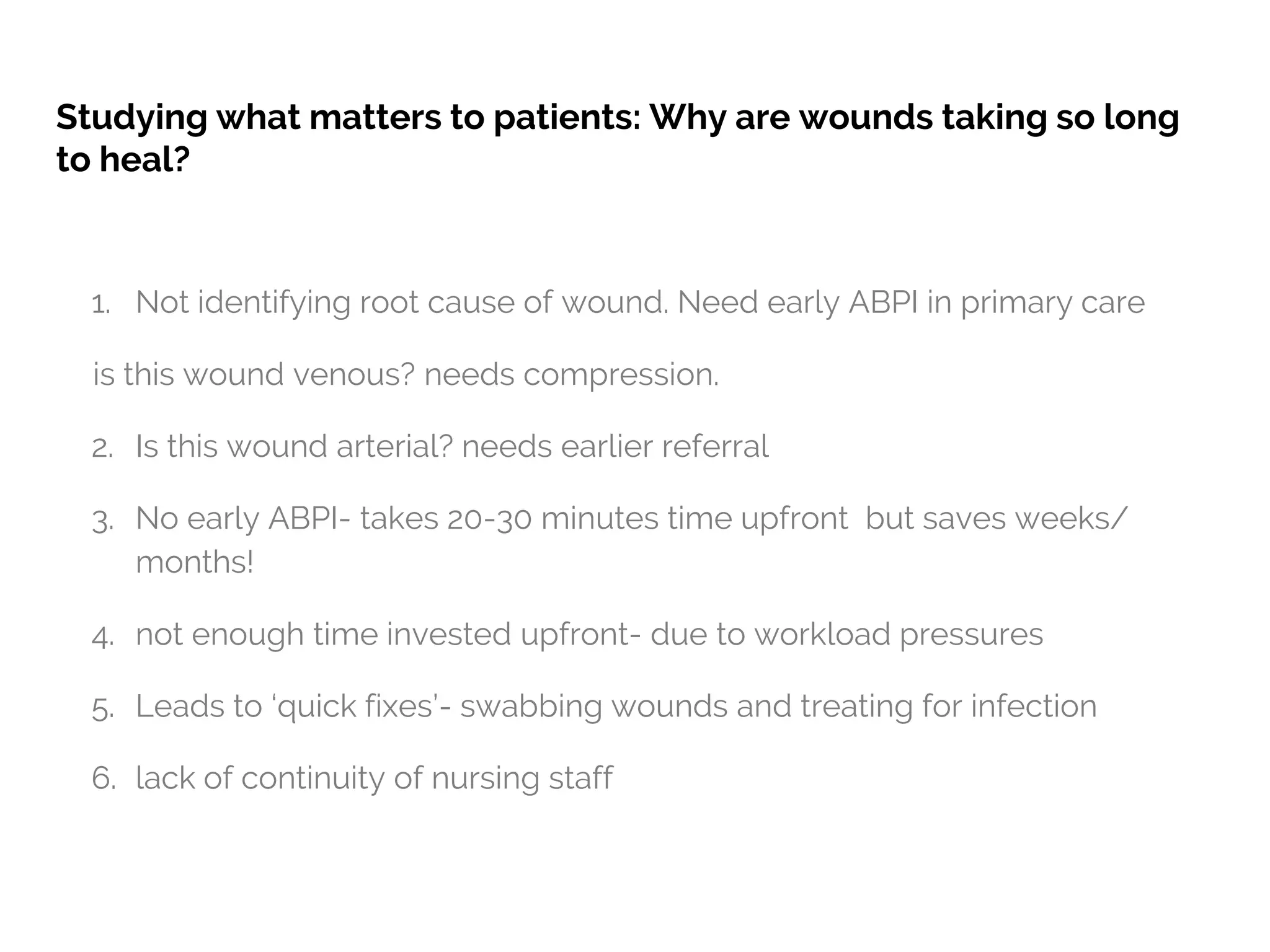 What Matters to Patients in Lower Leg Wound Care | PPTX