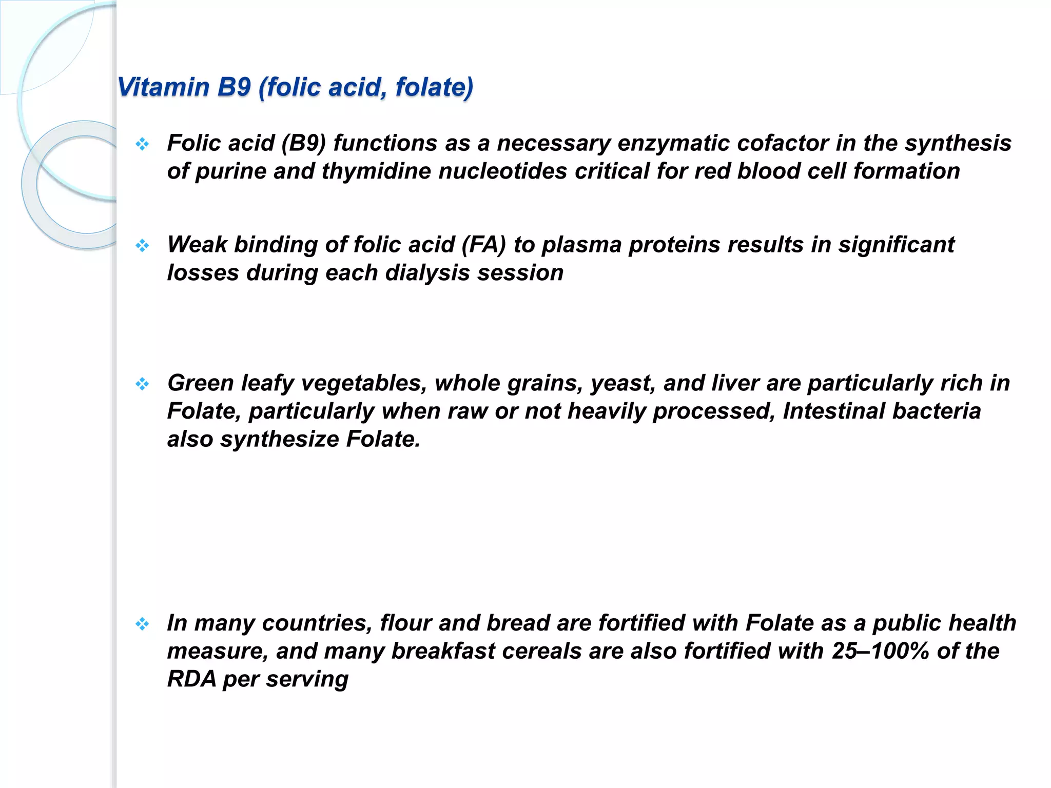 vitamins in chronic kidney disease and hemodialysis patients | PPTX