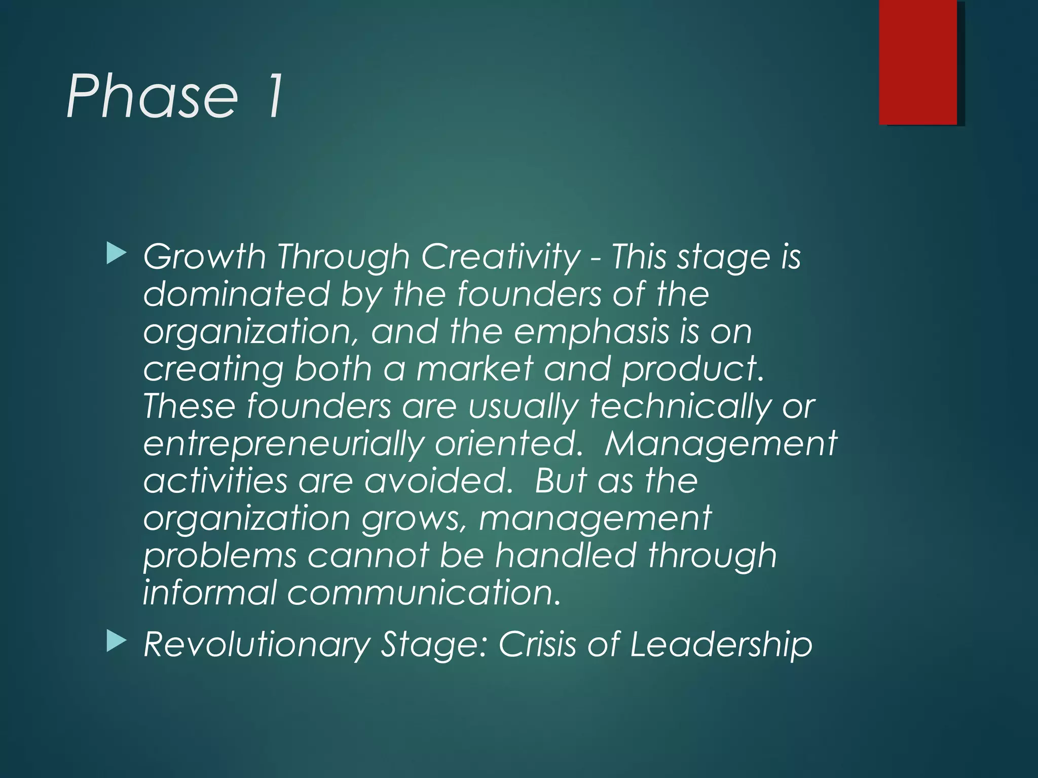 phases in organisational development | PPT