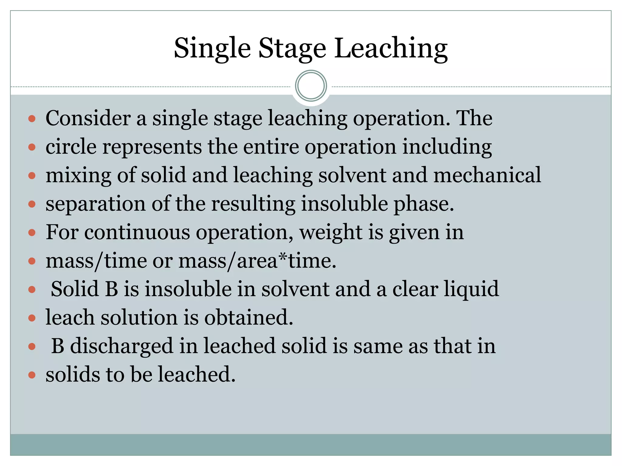 LEACHING ( MASS TRANSFER OPERATION) | PPTX