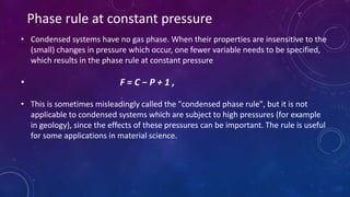 the phase rule in chemical Eng. | PPTX
