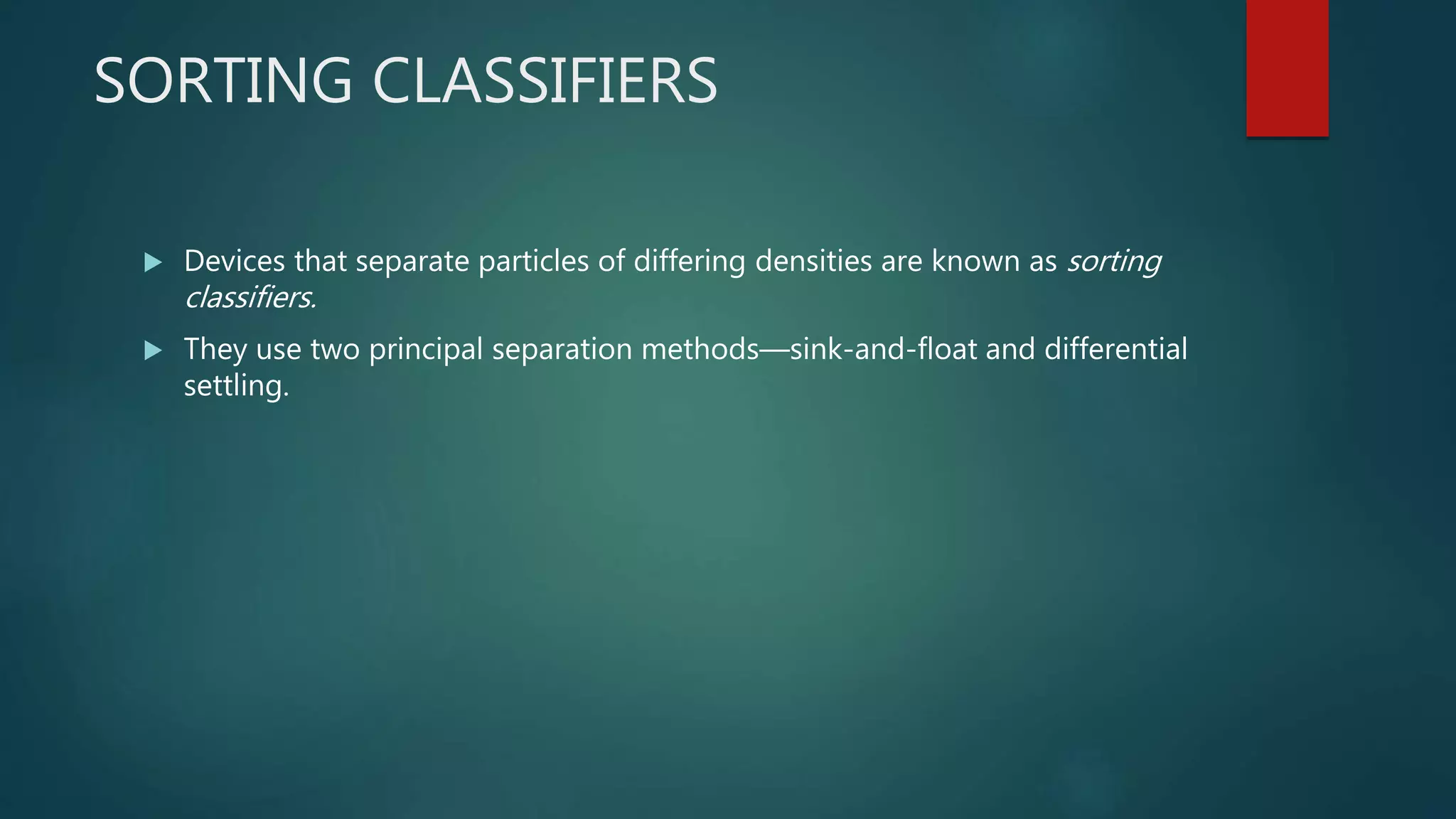 Different settling methods in mechanical operations | PPTX