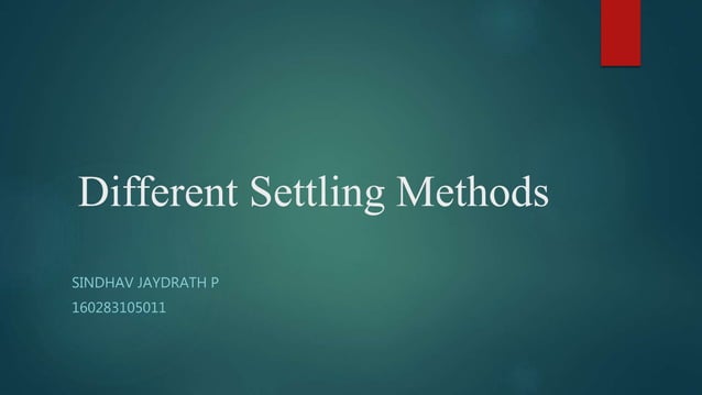Different settling methods in mechanical operations | PPTX | Geology ...