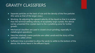 Different settling methods in mechanical operations | PPTX