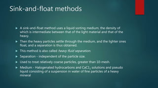 Different settling methods in mechanical operations | PPTX