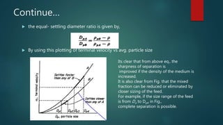Different settling methods in mechanical operations | PPTX