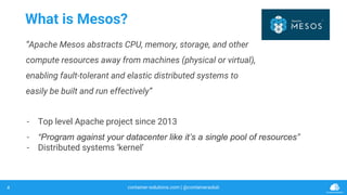 minimesos. Apache Mesos made easy | PPT