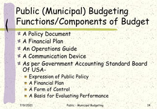 Public (Municipal) Budgeting - Introduction | PDF